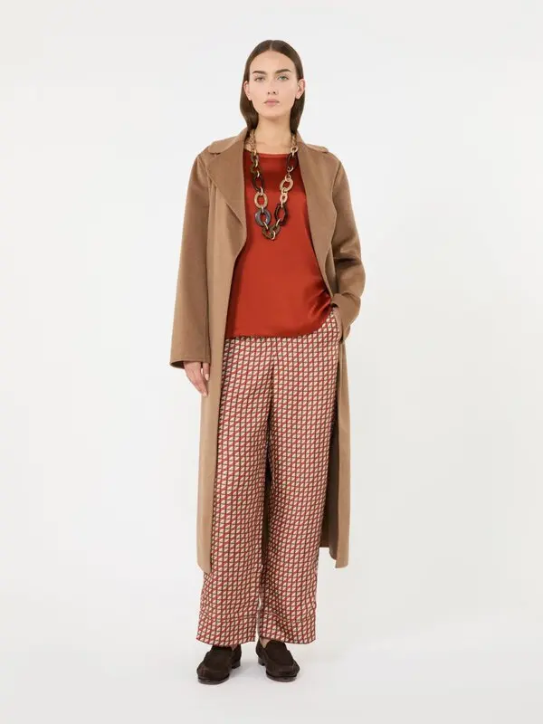 Max Mara Satin Crew-neck Blouse
