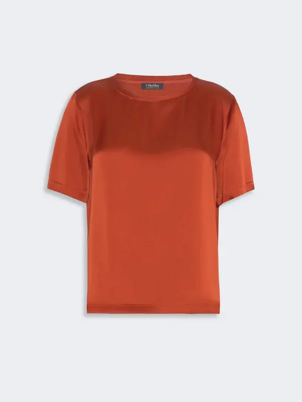 Max Mara Satin Crew-neck Blouse