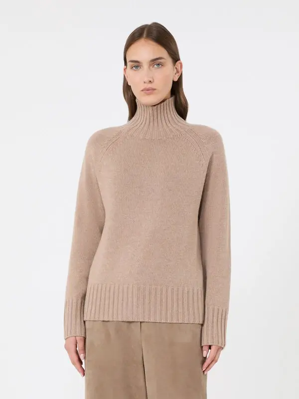 Max Mara Wool And Cashmere Yarn Polo-neck Sweater