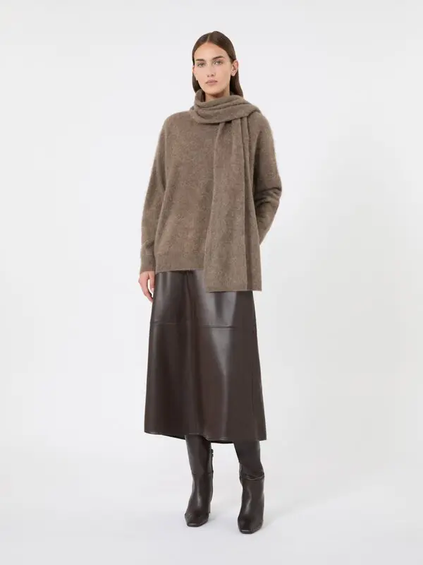 Max Mara Yak Yarn Sweater With Scarf Detail