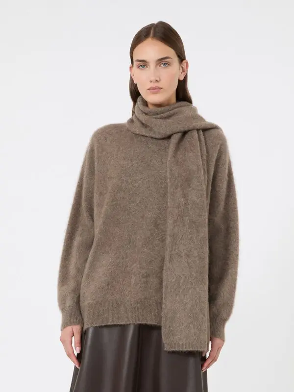 Max Mara Yak Yarn Sweater With Scarf Detail