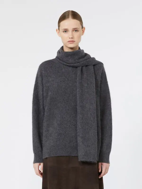 Max Mara Yak Yarn Sweater With Scarf Detail