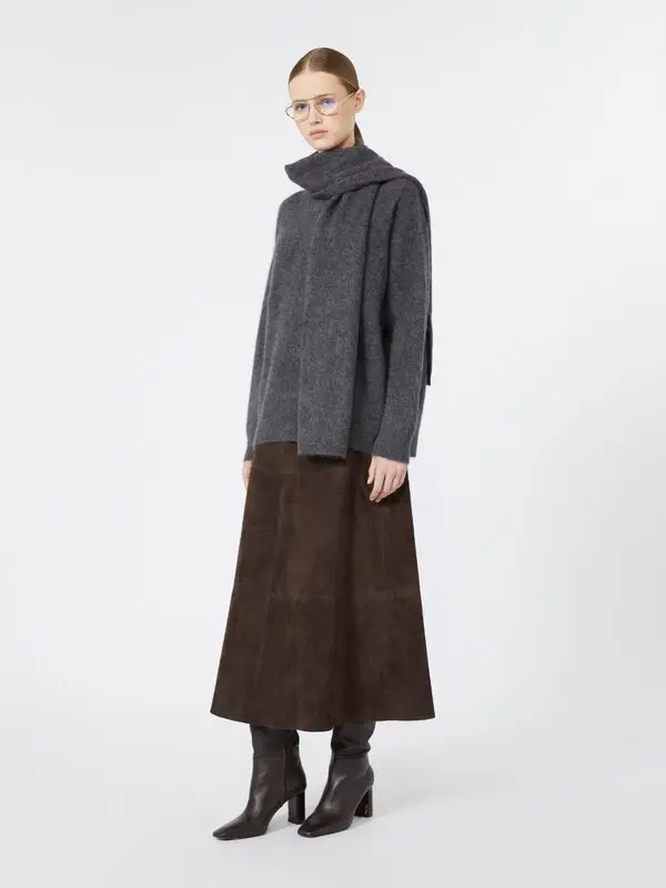 Max Mara Yak Yarn Sweater With Scarf Detail