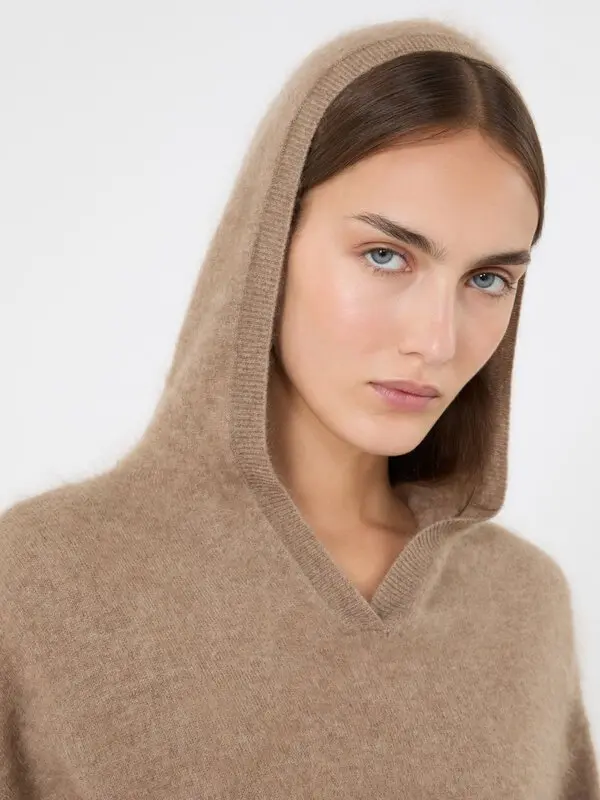 Max Mara Brushed Cashmere Hoodie - Clay