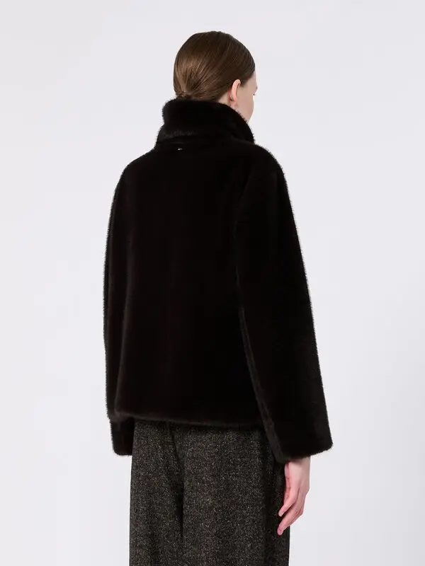 Max Mara Fluffy Textured Cropped Coat