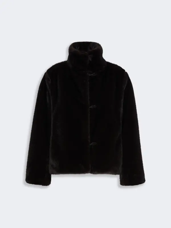 Max Mara Fluffy Textured Cropped Coat