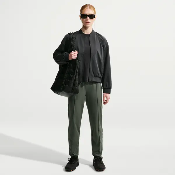 Nike 24.7 Perfectstretch Dri-fit Uv Protection Oversized Bomber Jacket - Black