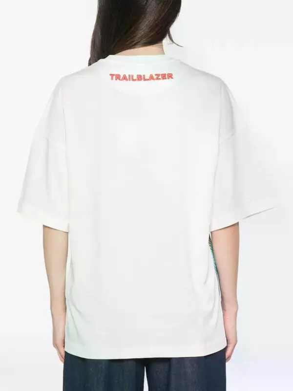 Zimmermann Peacock-print Embroidered T-shirt