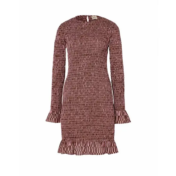 PAR Y ESCALA Matilda Long-sleeve Smocked Mini Dress