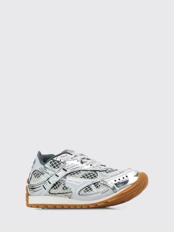 Bottega Veneta Fabric And Rubber Sneakers - Silver