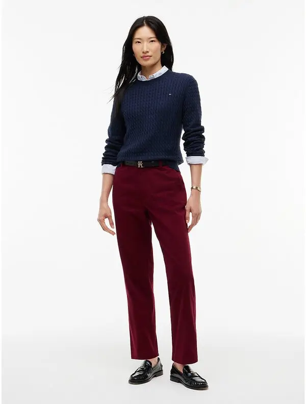 Tommy Hilfiger Relaxed Fit Stretch Chino - Burgundy