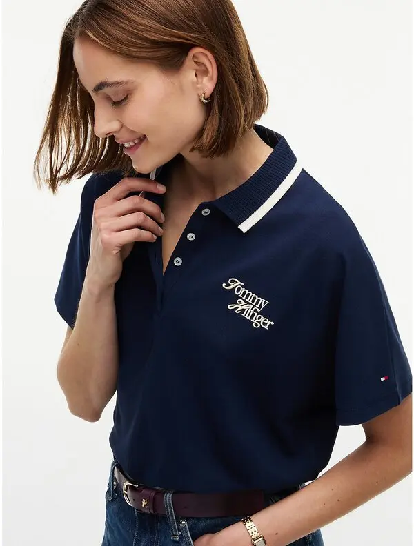 Tommy Hilfiger Relaxed Fit Embroidered Logo Polo Shirt