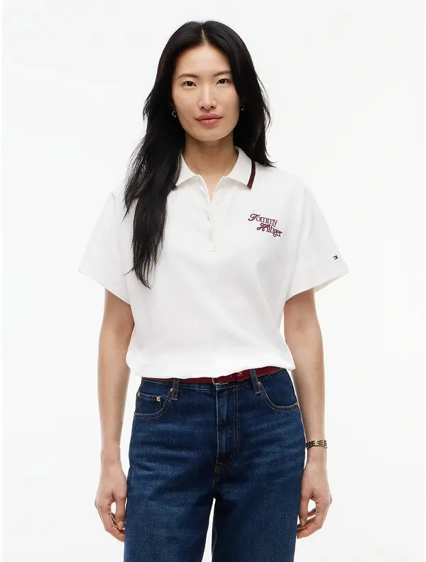 Tommy Hilfiger Relaxed Fit Embroidered Logo Polo Shirt