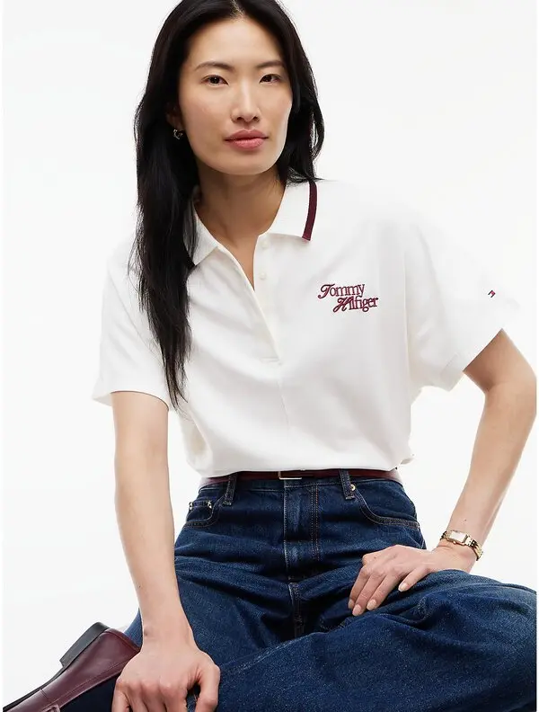 Tommy Hilfiger Relaxed Fit Embroidered Logo Polo Shirt