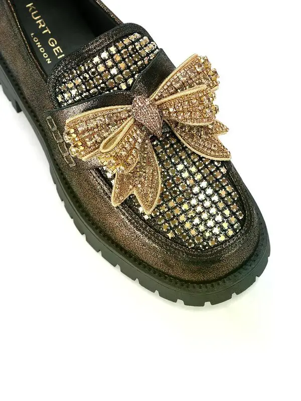 Kurt Geiger Bow Crystal Loafers