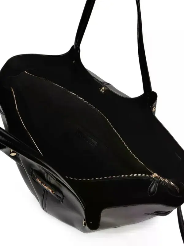 Karl Lagerfeld Medium K/pierced Shiny Tote Bag - Black