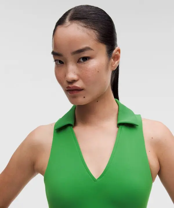 Lululemon Collared Longline Ribbed Tennis Bra