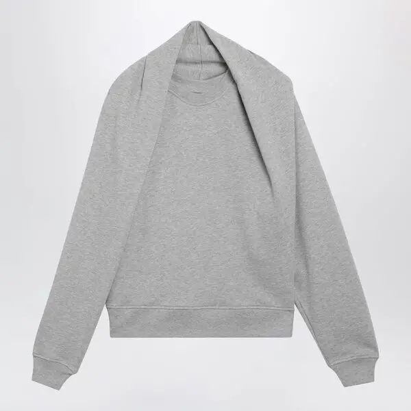 Dries Van Noten Melange Grey Cotton Sweatshirt