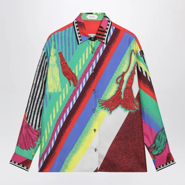 Versace Formula 6 Multicolored Silk Twill Shirt - Multicolor