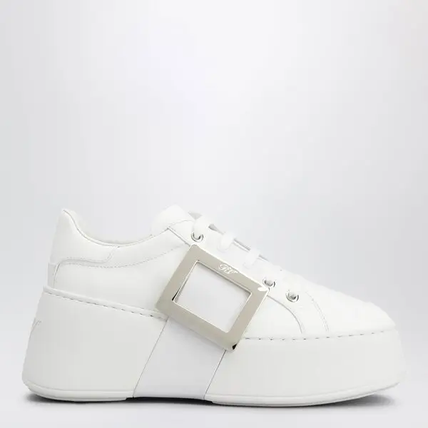 ROGER VIVIER Viv' Skate Sneakers In Leather - White