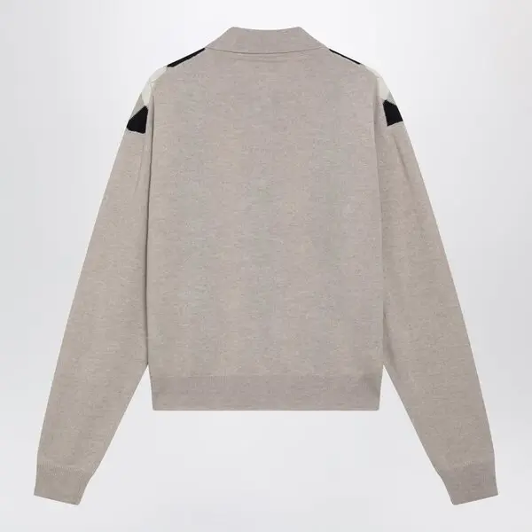 Miu Miu Argyle Cashmere Polo Shirt - Cream