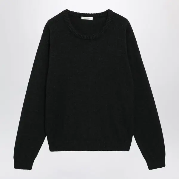 LEMAIRE Coal Alpaca Wool Blend Crew Neck Sweater