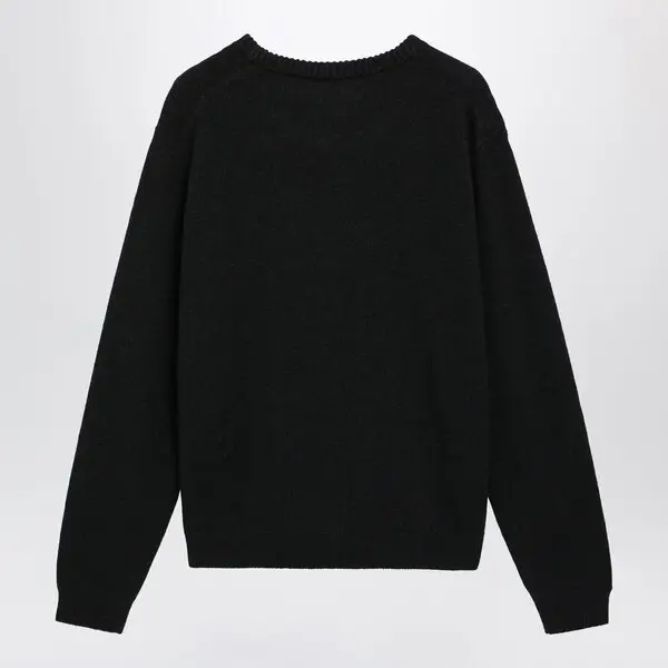 LEMAIRE Coal Alpaca Wool Blend Crew Neck Sweater