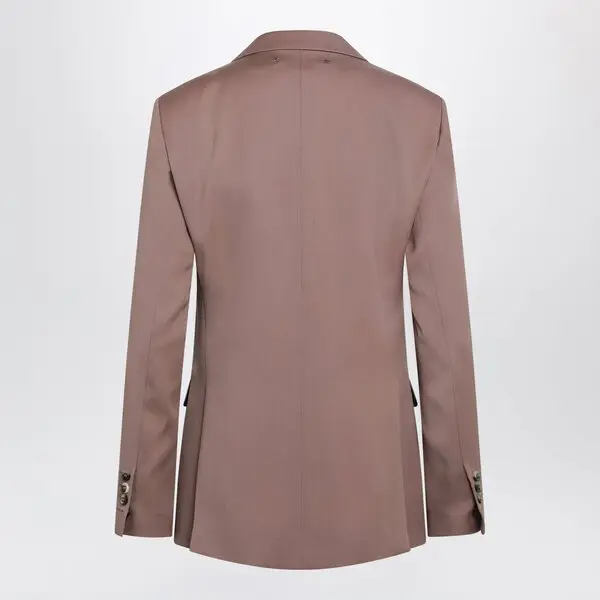 GOLDEN GOOSE Double-breasted Bronze Virgin Wool Blazer