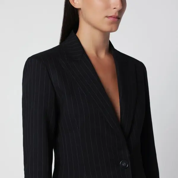 Andamane Single-breasted Pinstripe Jacket In Cotton Blend