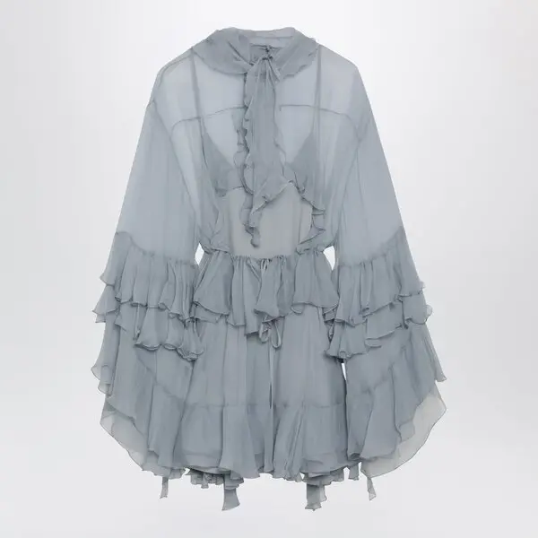 Chloé Powder Silk Mousseline Mini Dress