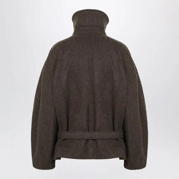 LEMAIRE Short Mud Felted Wool And Alpaca Wrap Coat