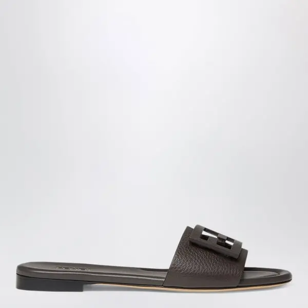 Fendi Baguette Leather Slides