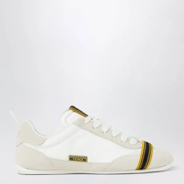 Fendi Wrap Trainers In Suede And Fabric