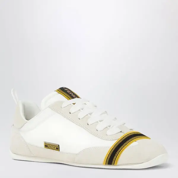 Fendi Wrap Trainers In Suede And Fabric