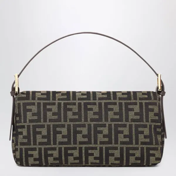 Fendi Baguette Ff Zucca Jacquard Fabric Bag - Brown