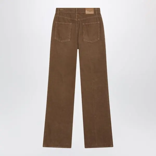 Saint Laurent 1970s Fall Leaf Corduroy Trousers
