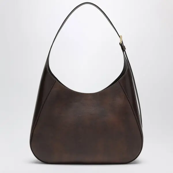 Prada Boogie Medium Leather Hobo Bag - Brown