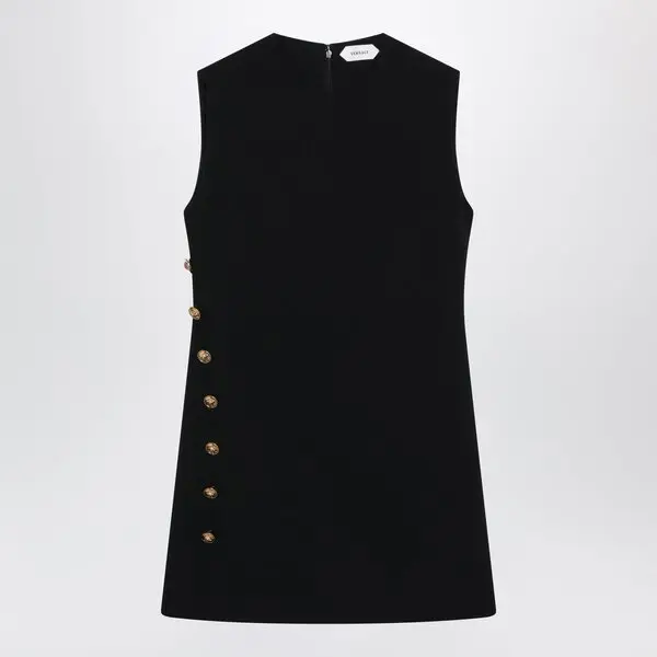 Versace Sleeveless Mini Dress In Stretch Viscose Cady