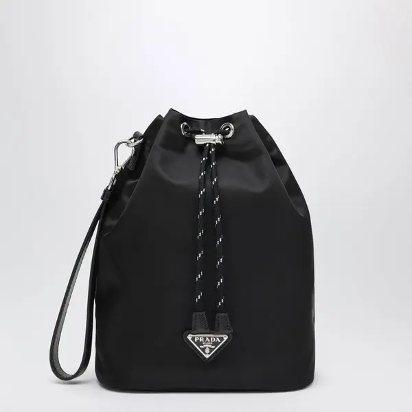 Prada Speedrock Pouch In Re-nylon And Leather