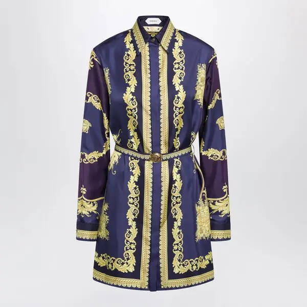 Versace Twill Baroque Print Mini Dress