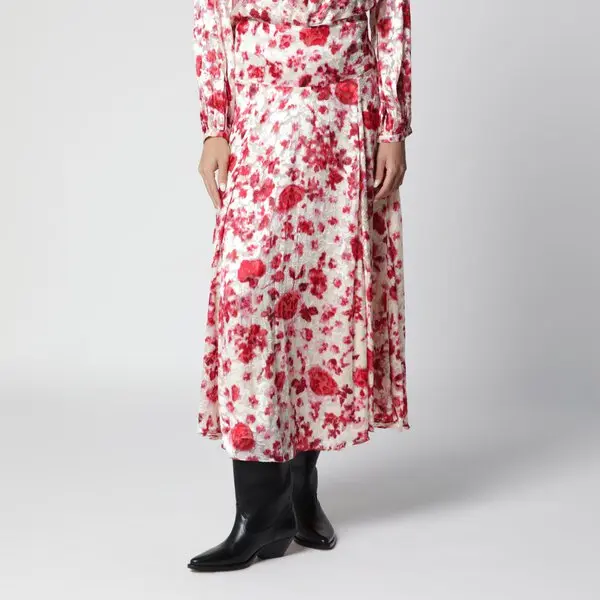 Isabel Marant Étoile Hilza Printed Silk Devore Georgette Skirt - Multicolor