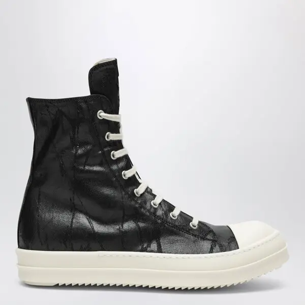 Rick Owens Megacrust Denim High Top Sneakers
