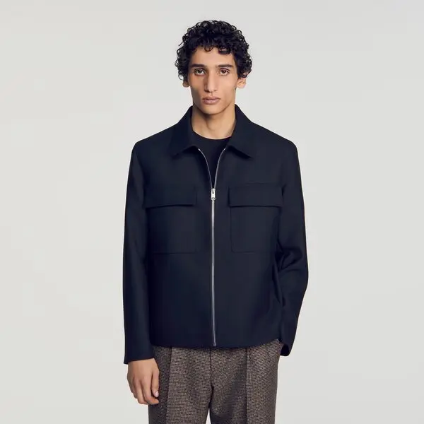 Sandro Patch Pocket Zip-up Jacket