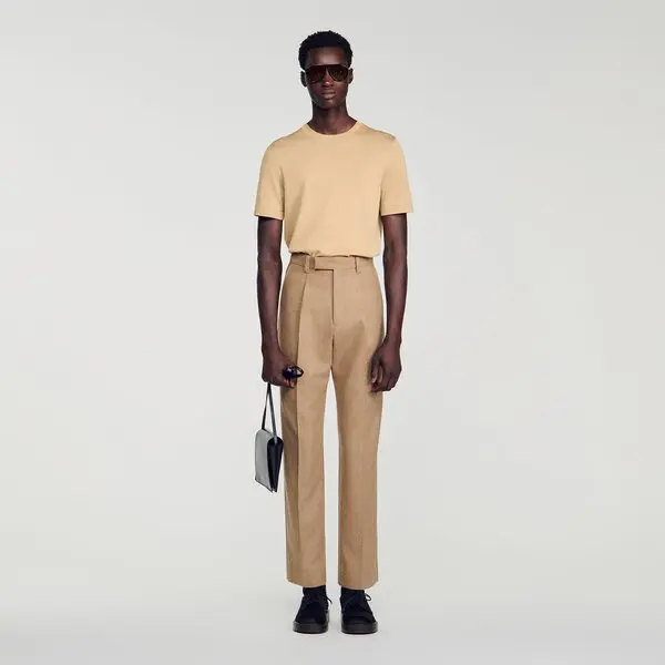 Sandro Wide-leg Wool Suit Trousers
