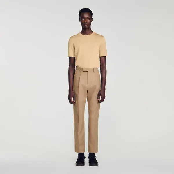 Sandro Wide-leg Wool Suit Trousers