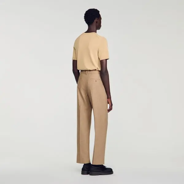 Sandro Wide-leg Wool Suit Trousers