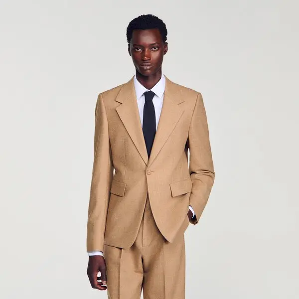 Sandro Loose Wool Suit Jacket