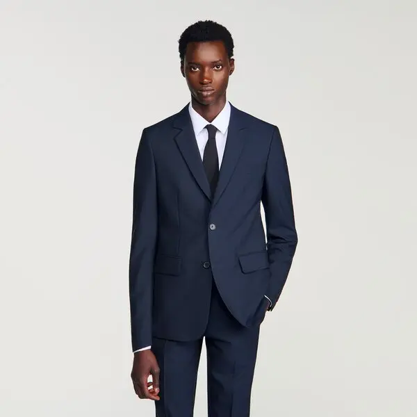 Sandro Virgin Wool Suit Jacket