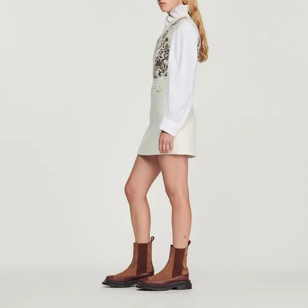 Sandro Straight Short Skirt