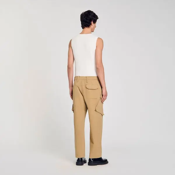 Sandro Cotton Military Cargo Trousers